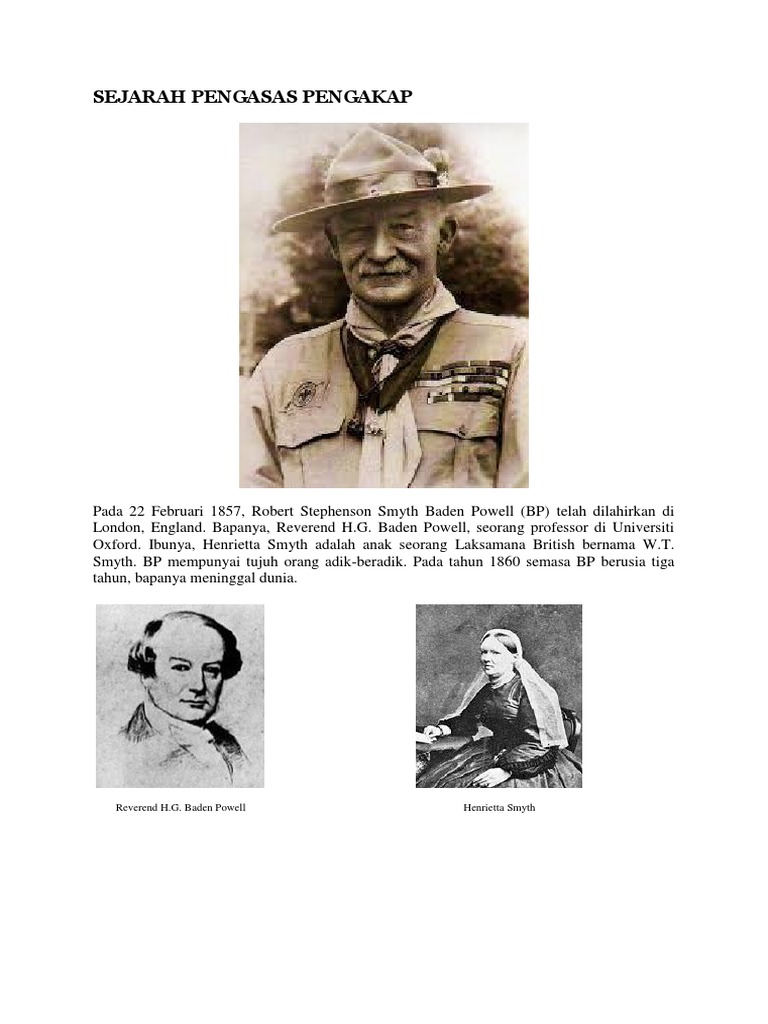 Sejarah Pengasas Pengakap | PDF