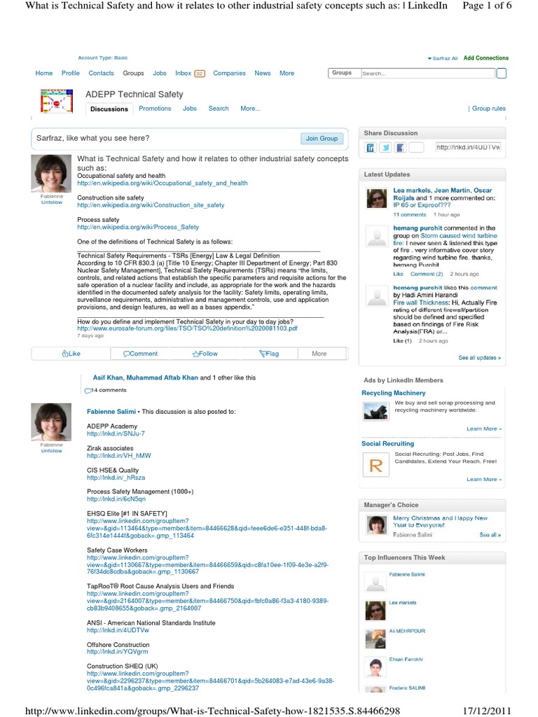 LinkedIn What Is Technical Safety How 1821535.S | PDF | Safety ...