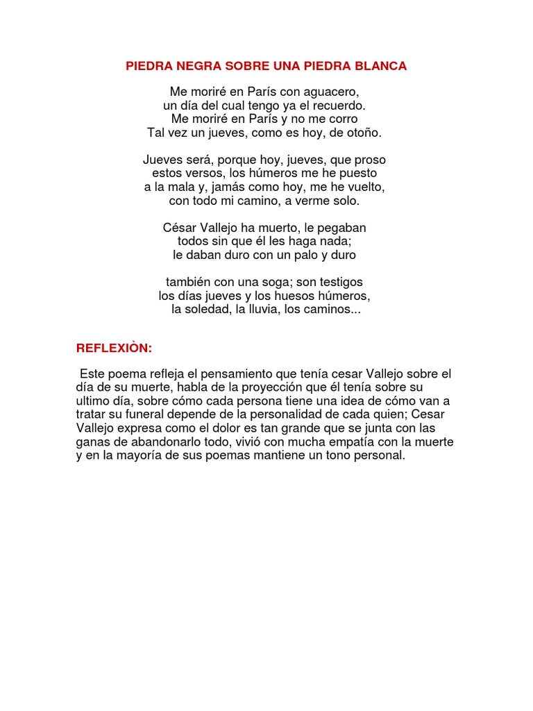 Piedra Negra Sobre Una Piedra Blanca | PDF