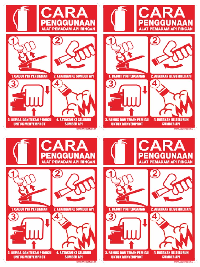Safety Sign Cara Penggunaan APAR | PDF