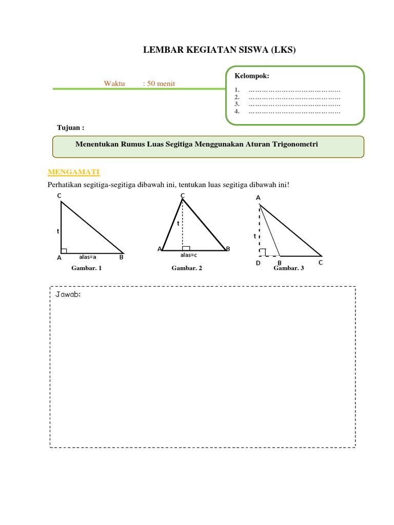LKPD Luas Segitiga | PDF