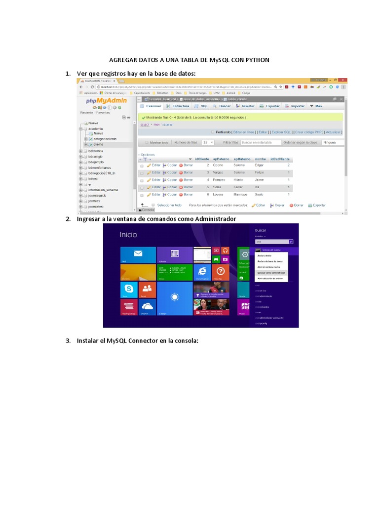 Agregar Datos A Appserver Mysql - Python | PDF | Interfaz de línea de comando | Software