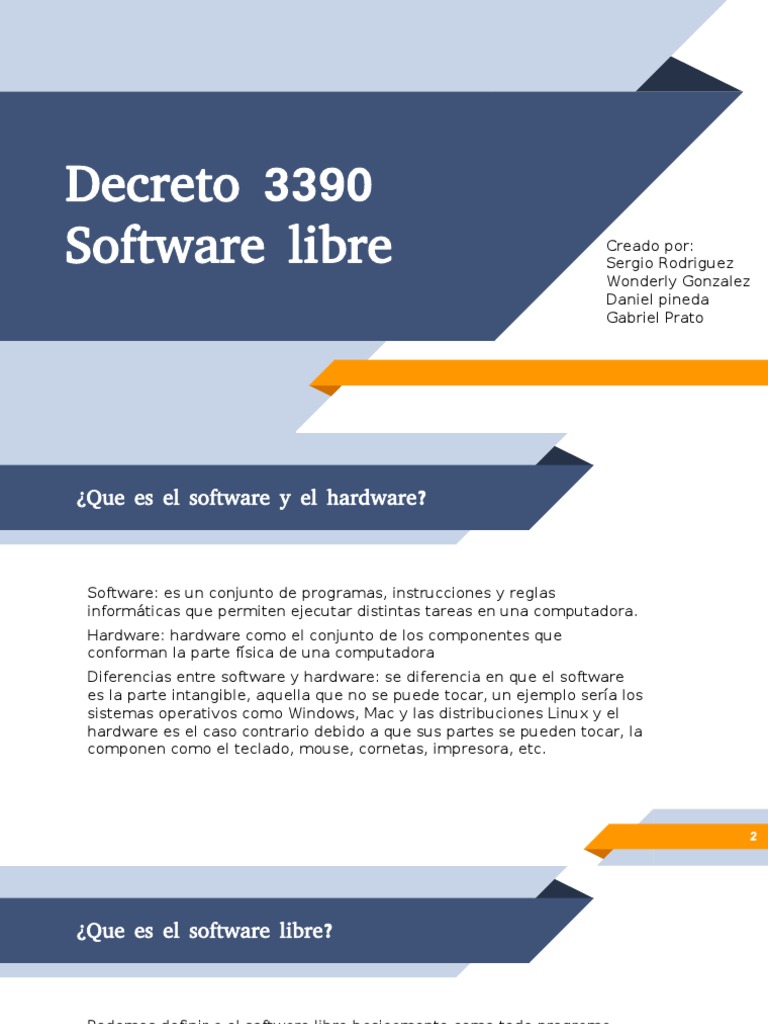 Decreto 3390 Software Libre | PDF | Software libre | Hardware de la computadora