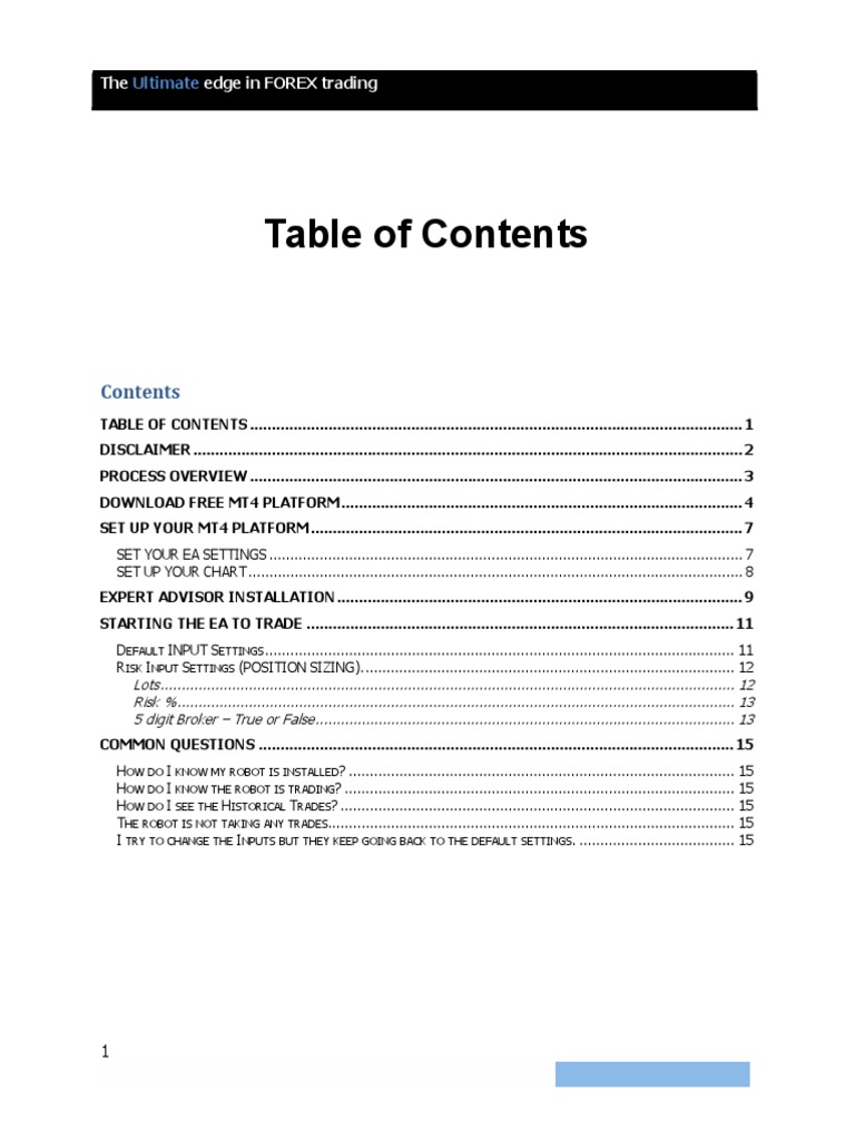 Free MT4 Forex Robot Setup Guide | PDF | Futures Contract | Algorithmic ...