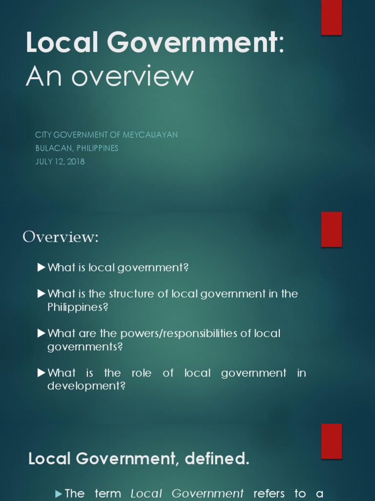 Local Government Presentation | PDF | Local Government | Legal Concepts