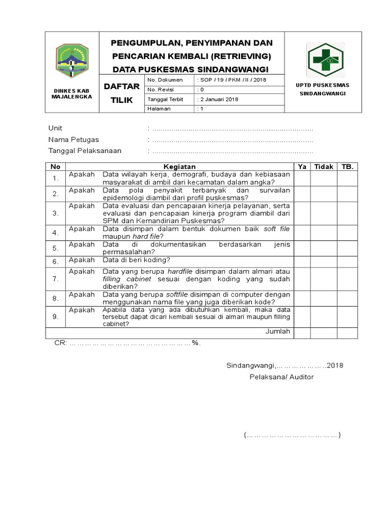 Identifikasi Data Dan Informasi Di Puskesmas