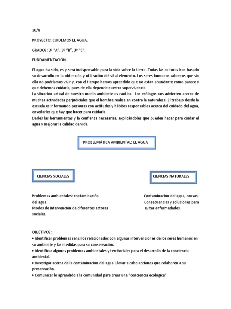 Hoja De Trabajo Sobre La Contaminación Del Agua En La Escuela Secundaria