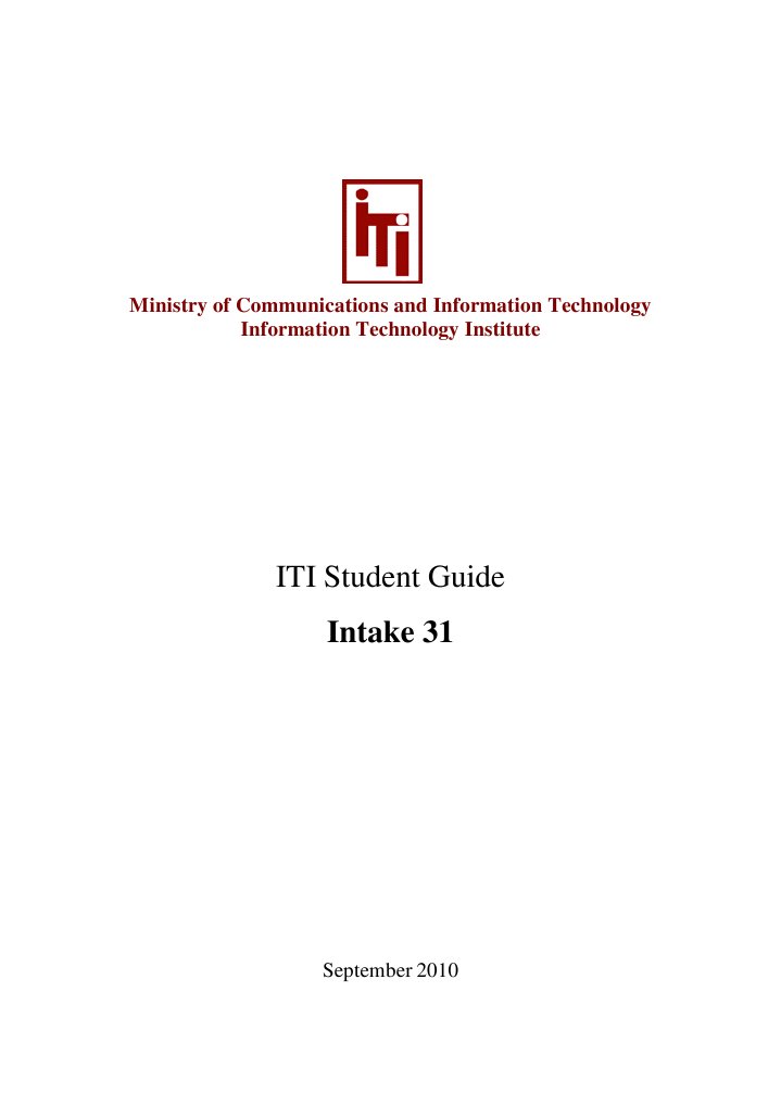 ITI Student Guide Intake 31 | PDF | Postgraduate Education | Test ...