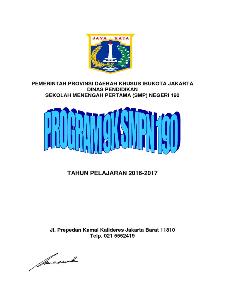 Program Kerja 9k | PDF