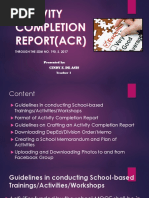 Accomplishment Report Format - NSTP Immersion | PDF