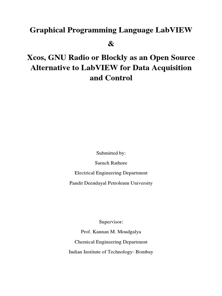Open Source Alternative To LabVIEW For Data Acquisition | PDF ...