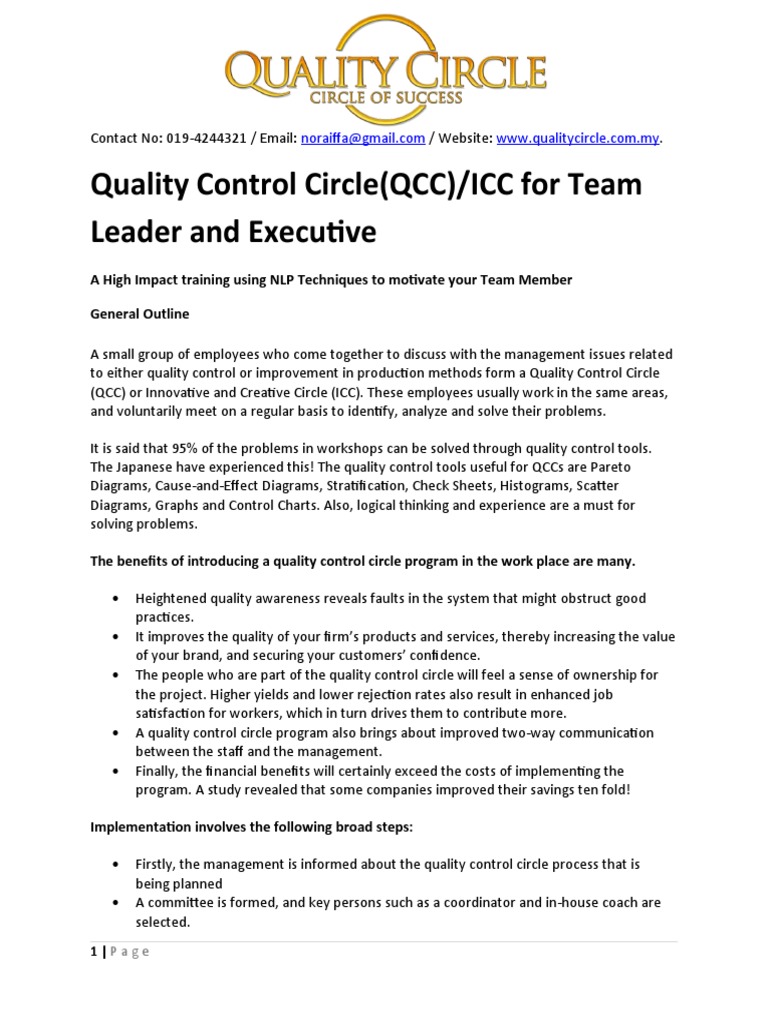 Program Outline QCC ICC | PDF | Marketing | Cognition