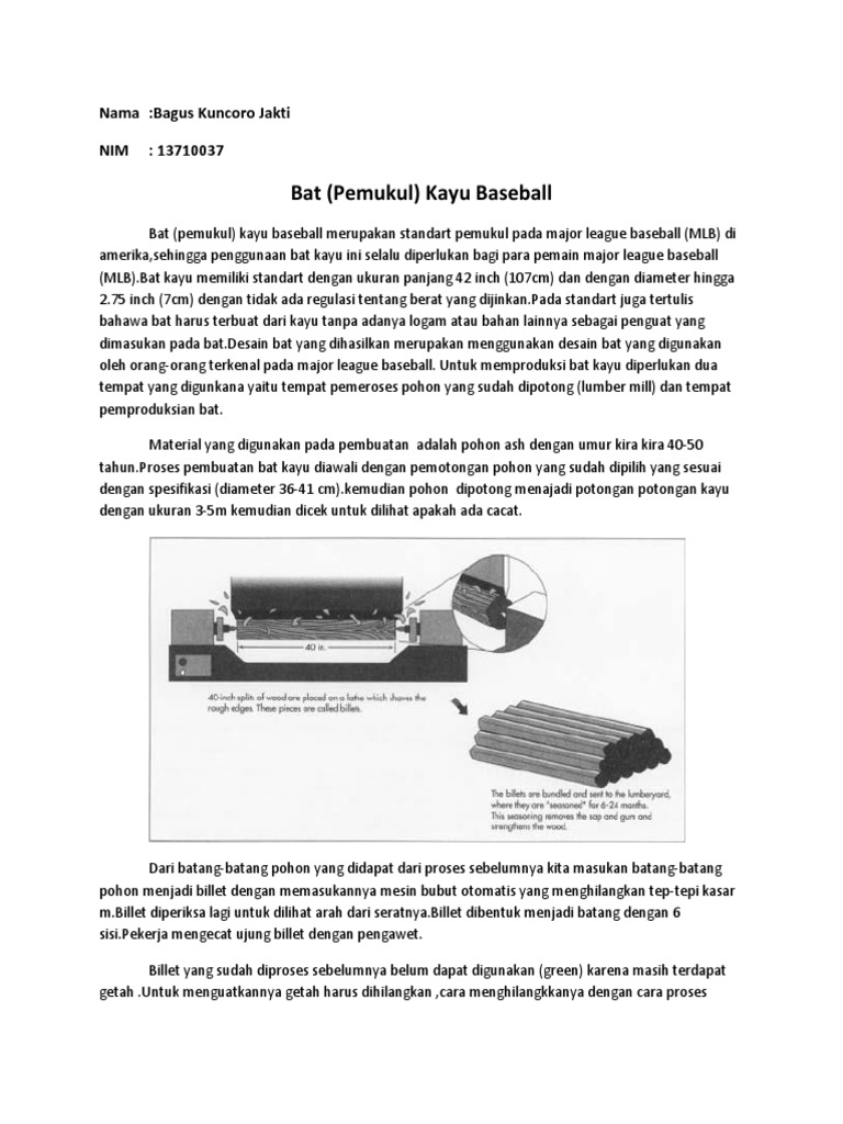 Cara Membuat Bat Kayu Baseball | PDF
