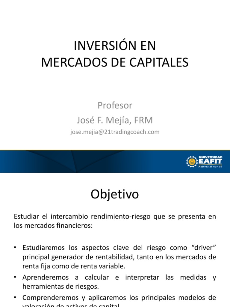 Conceptos Rendimiento y Riesgo | PDF | Interés | Beneficio (economía)