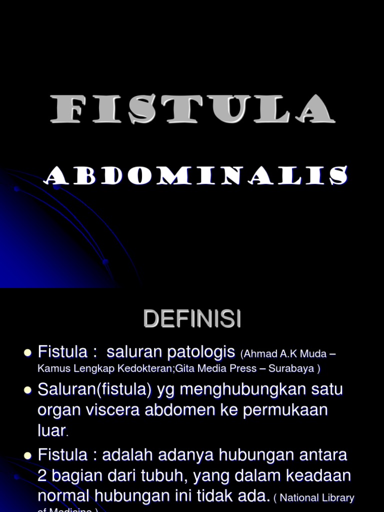 Fistula | PDF