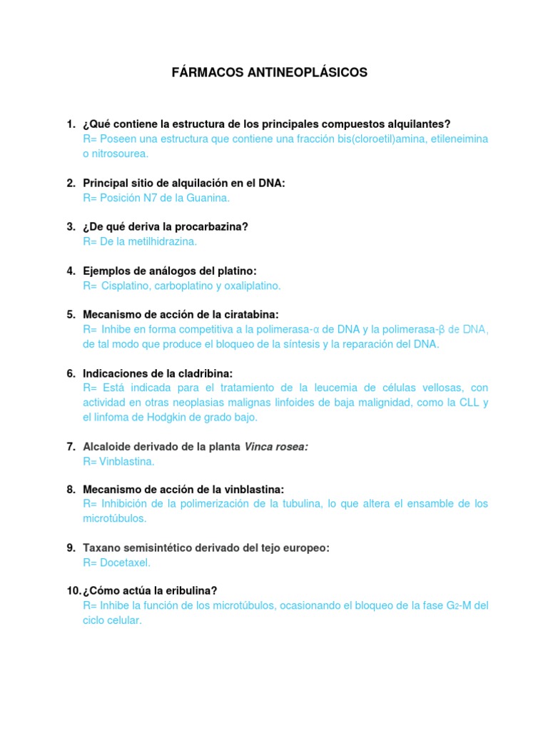 Fármacos Antineoplásicos | Descargar gratis PDF | Drogas | Cáncer