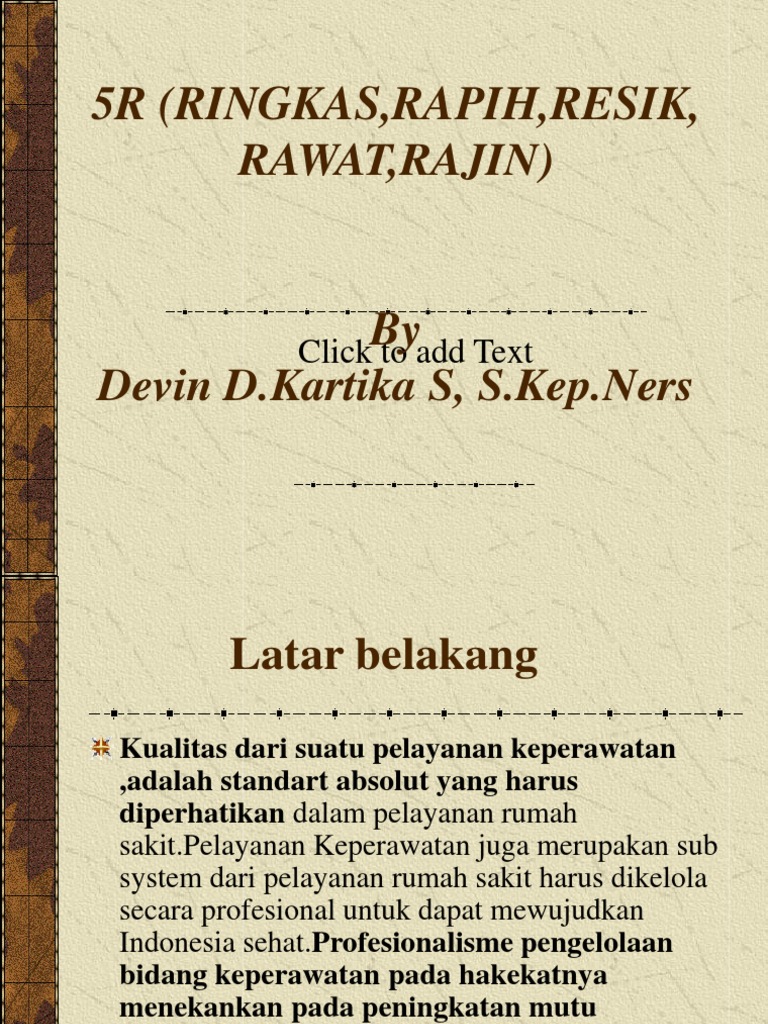 5R (Ringkas, Rapih, Resik | PDF