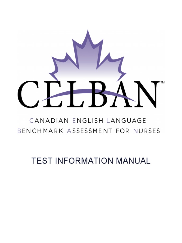 CELBAN Test Information Manual | PDF | Identity Document | Question