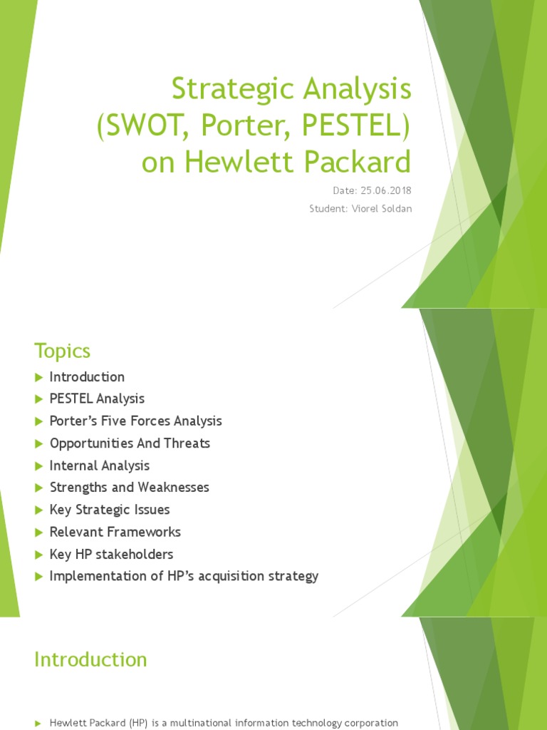 HP - Strategic Analysis (SWOT, Porter, PESTEL | PDF | Hewlett Packard | Dell