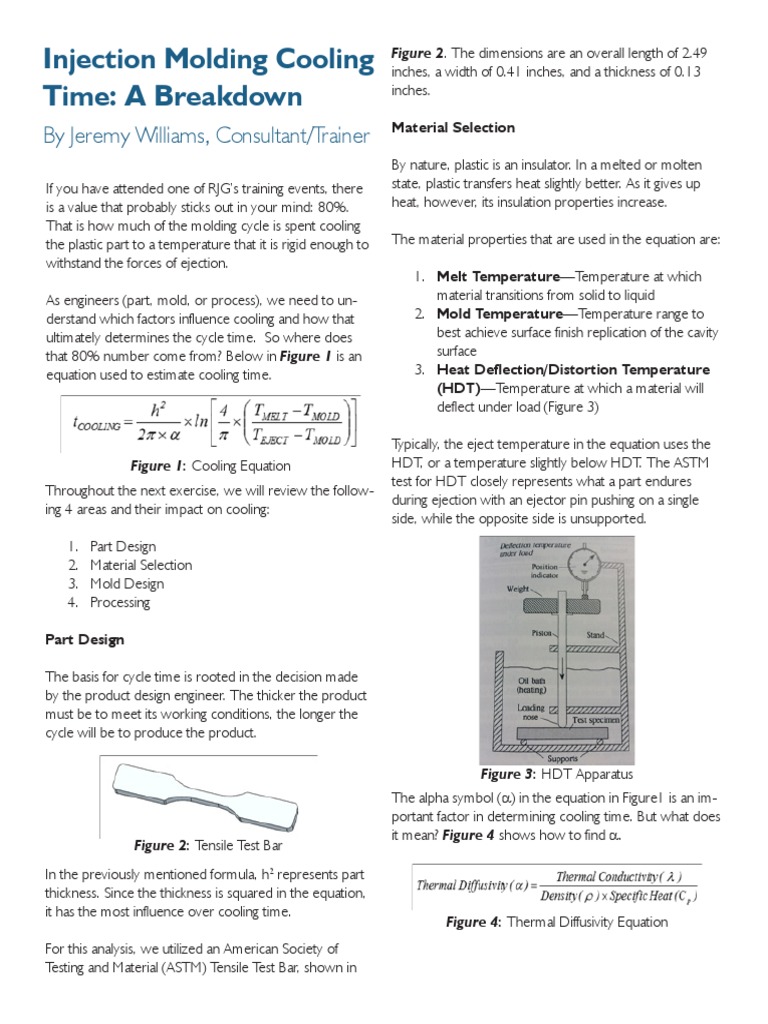 Breaking Down Cooling Time in Injection Molding | PDF | Temperature ...