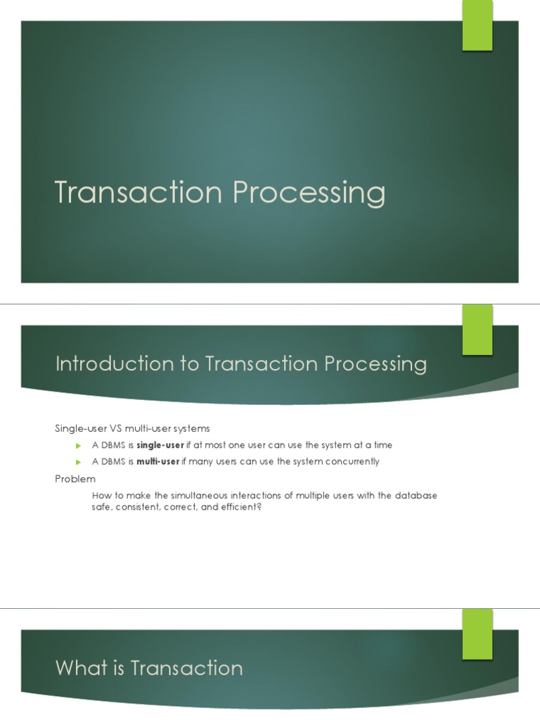 Transaction Processing | PDF | Database Transaction | Operating System Technology