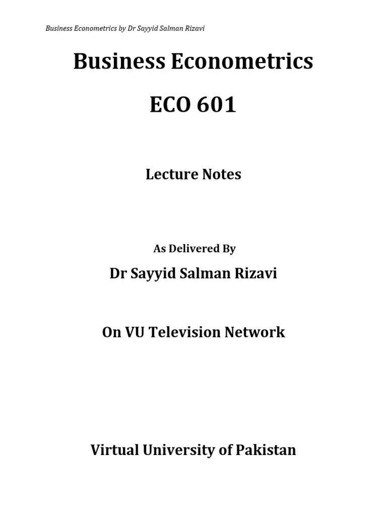 Basic Econometrics | PDF | Econometrics | Derivative