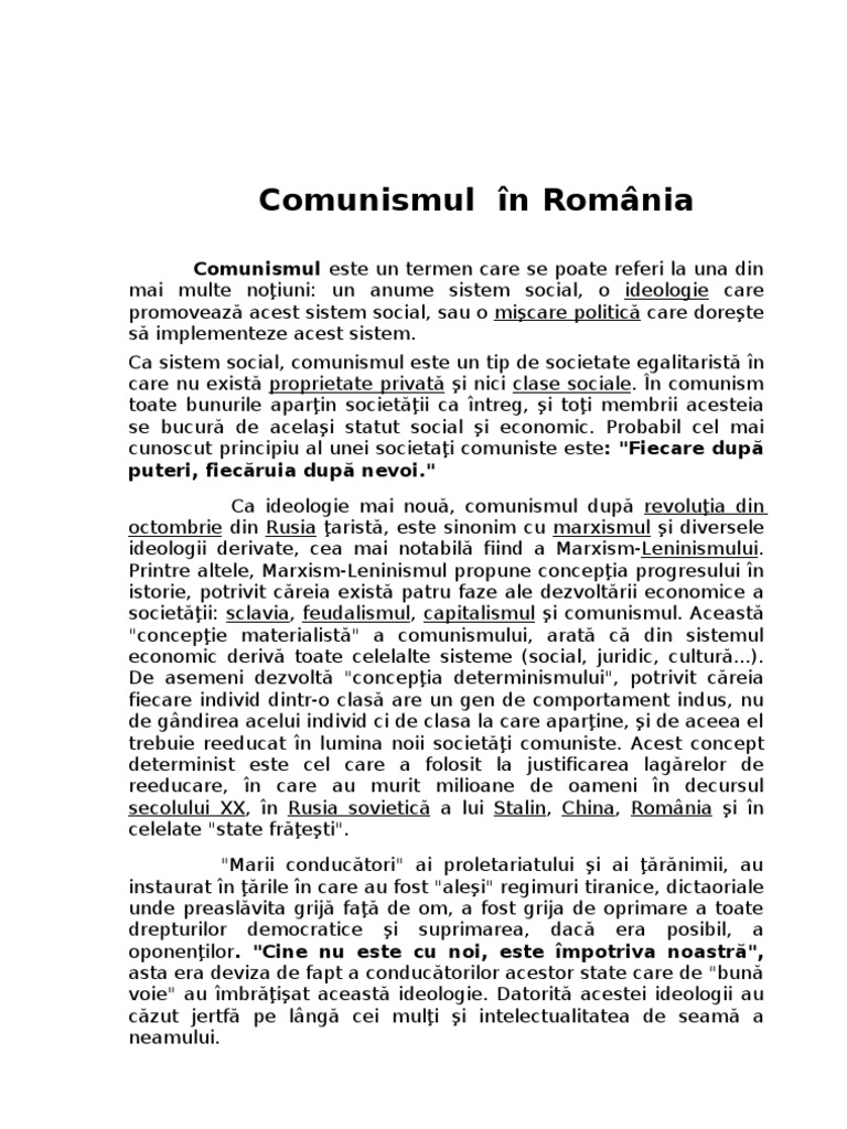 Comunismul În România | PDF