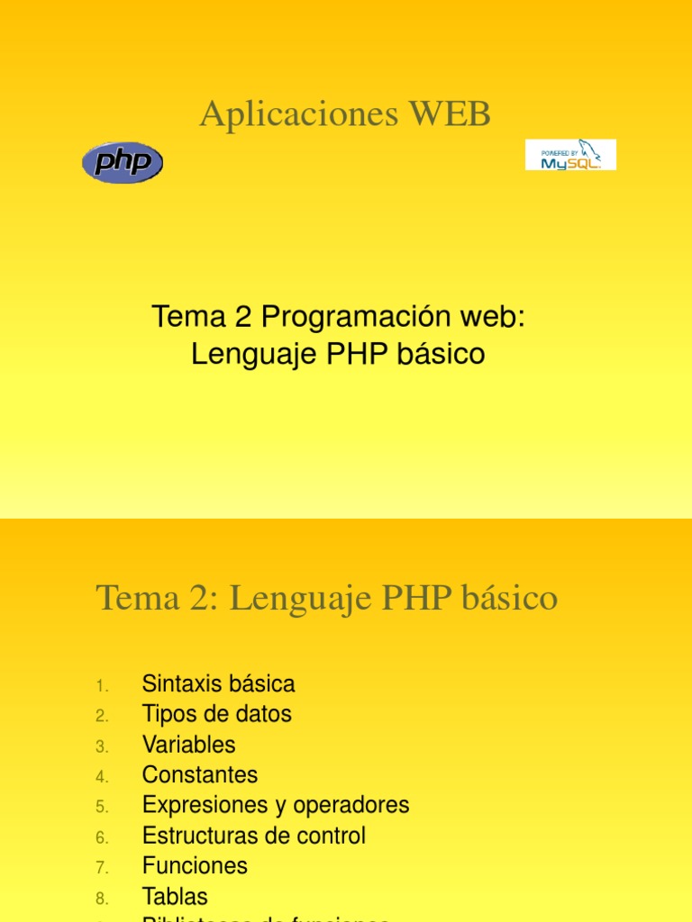 Tema 2 PHP | PDF | Comillas | Php