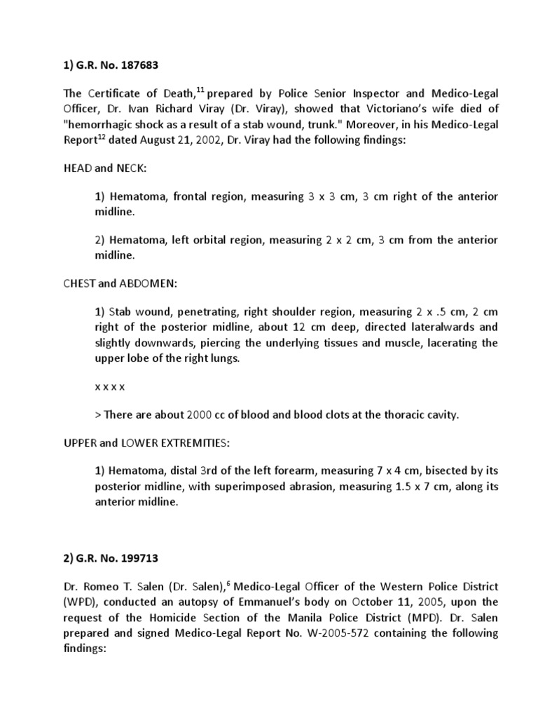 Medico Legal Report | PDF | Autopsy | Traumatology