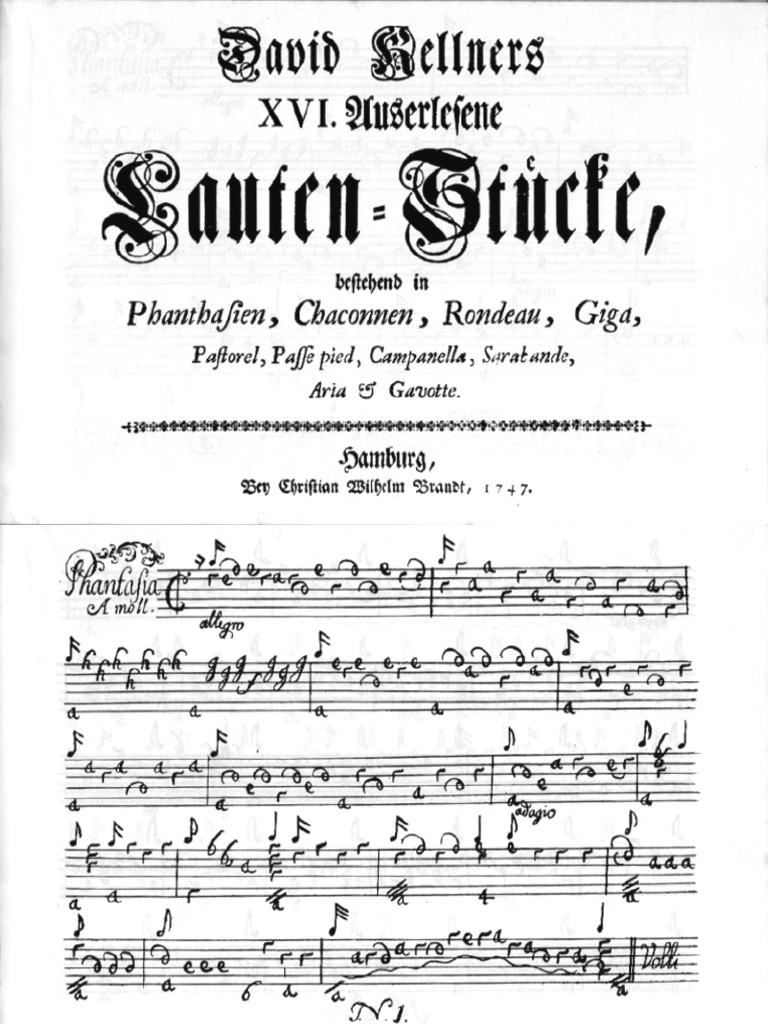 David Kellner Lauten Stucke 1747 PDF | PDF