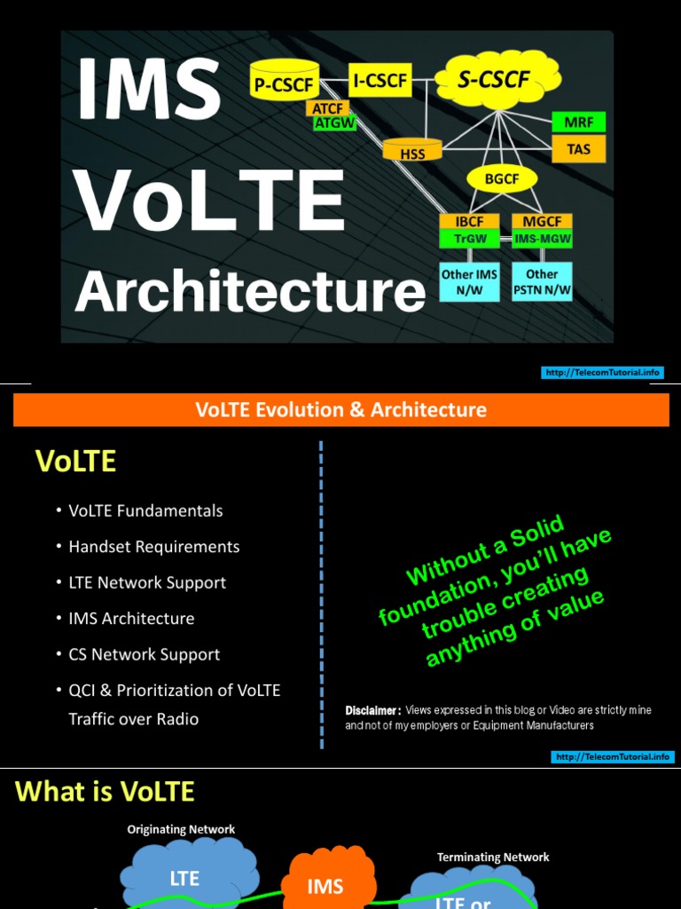 Volte Architecture | PDF | Ip Multimedia Subsystem | Session Initiation ...