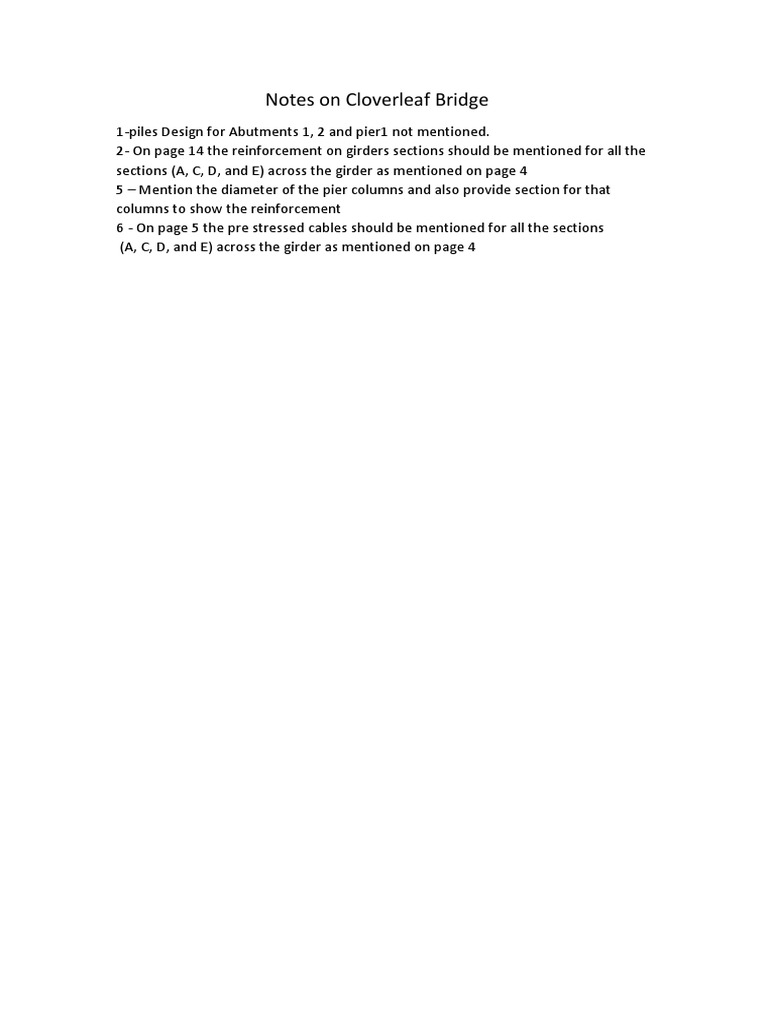 Notes On Cloverleaf Bridge 29-10 | PDF | Technology & Engineering