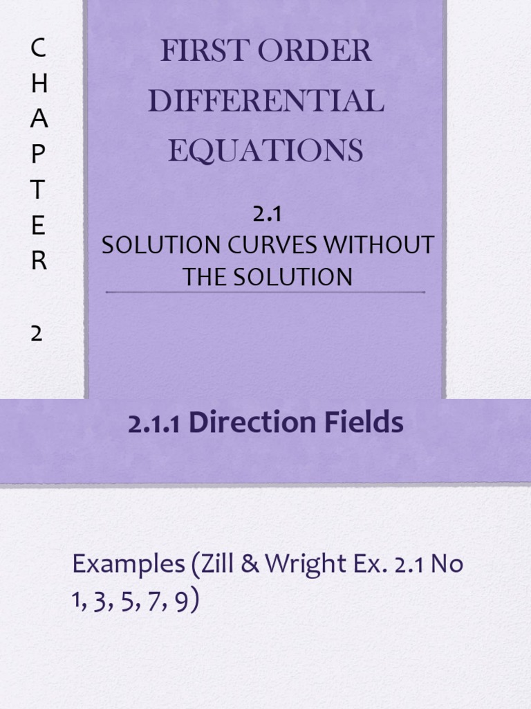 2.1 Solution Curves Without A Solution | PDF | Ordinary Differential ...