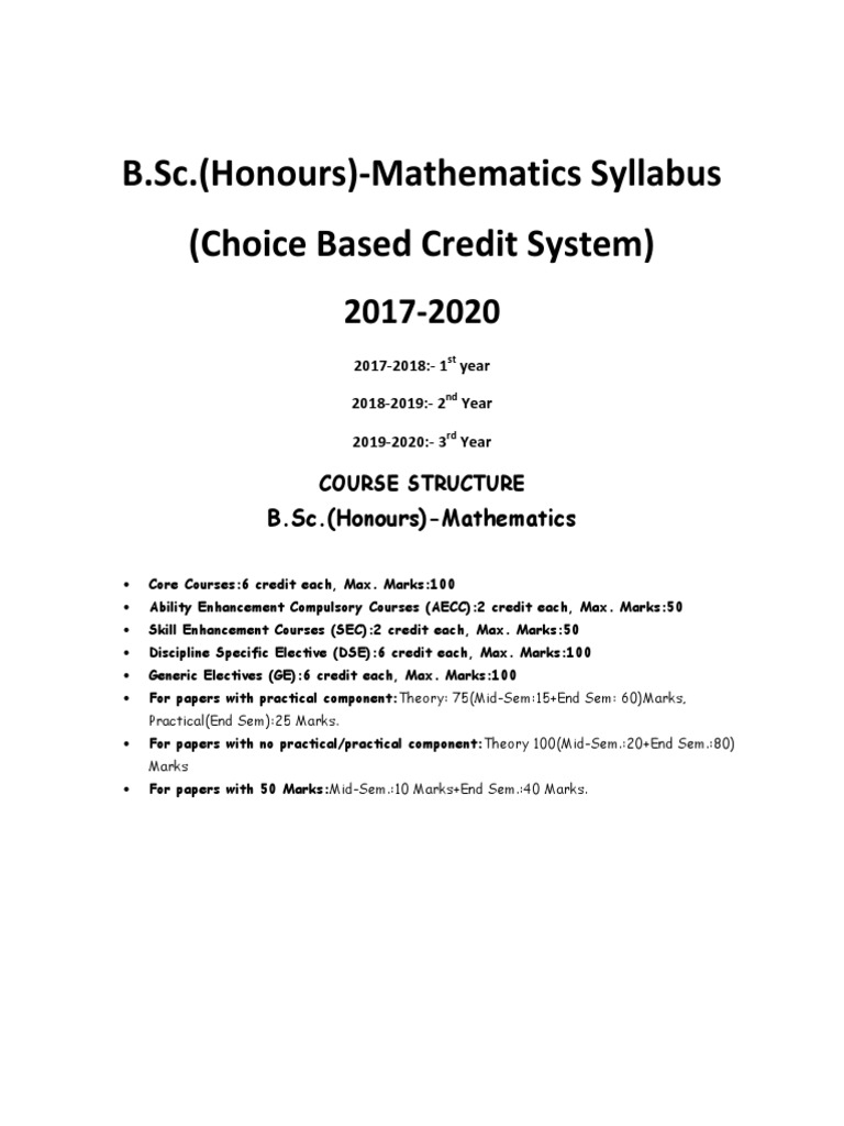 Mathematics Syllabus | PDF | Group (Mathematics) | Probability Theory