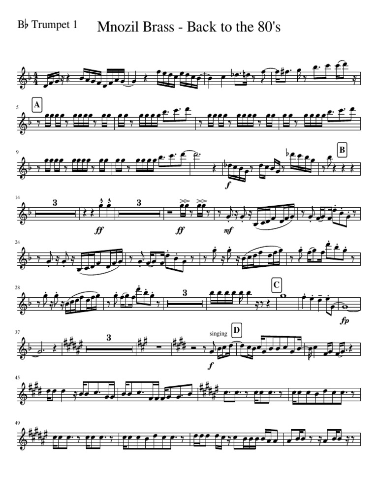 Finished Mnozil Brass - Back To The 80s-Bb Trumpet 1 | PDF