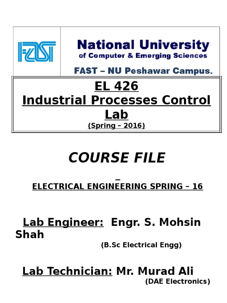 Industrial Processes Control Lab | PDF | Technology & Engineering