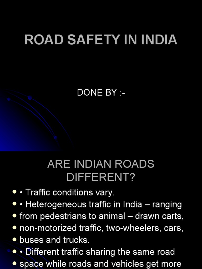 Road Safety in India | PDF | Traffic Collision | Road Traffic Safety