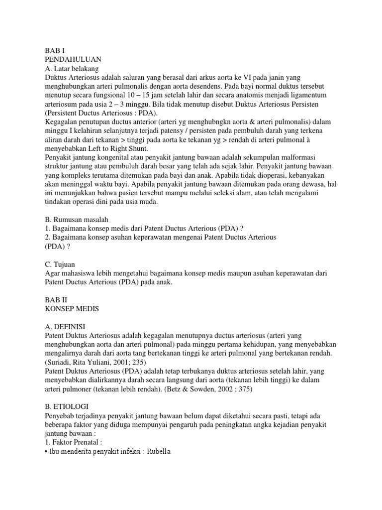 Askep Pda Anak | PDF