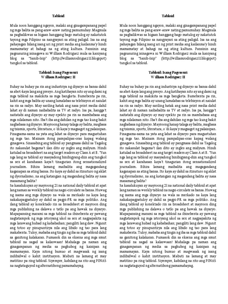 Tabloid | PDF