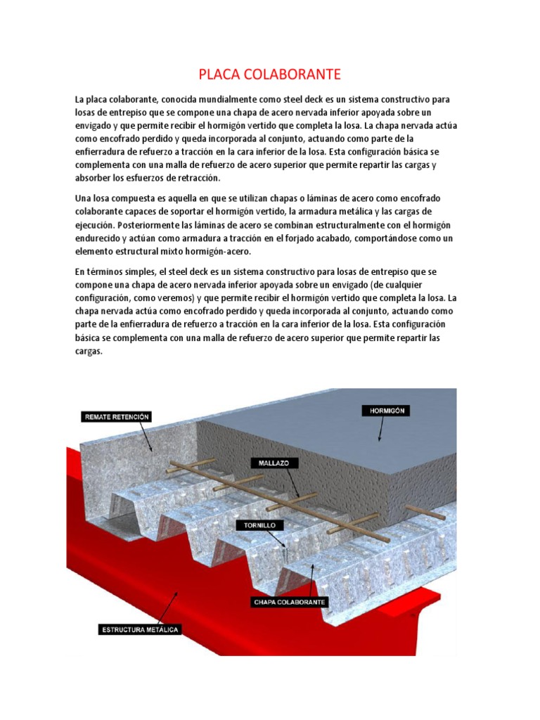 Placa Colaborante | PDF | Hormigón | Acero