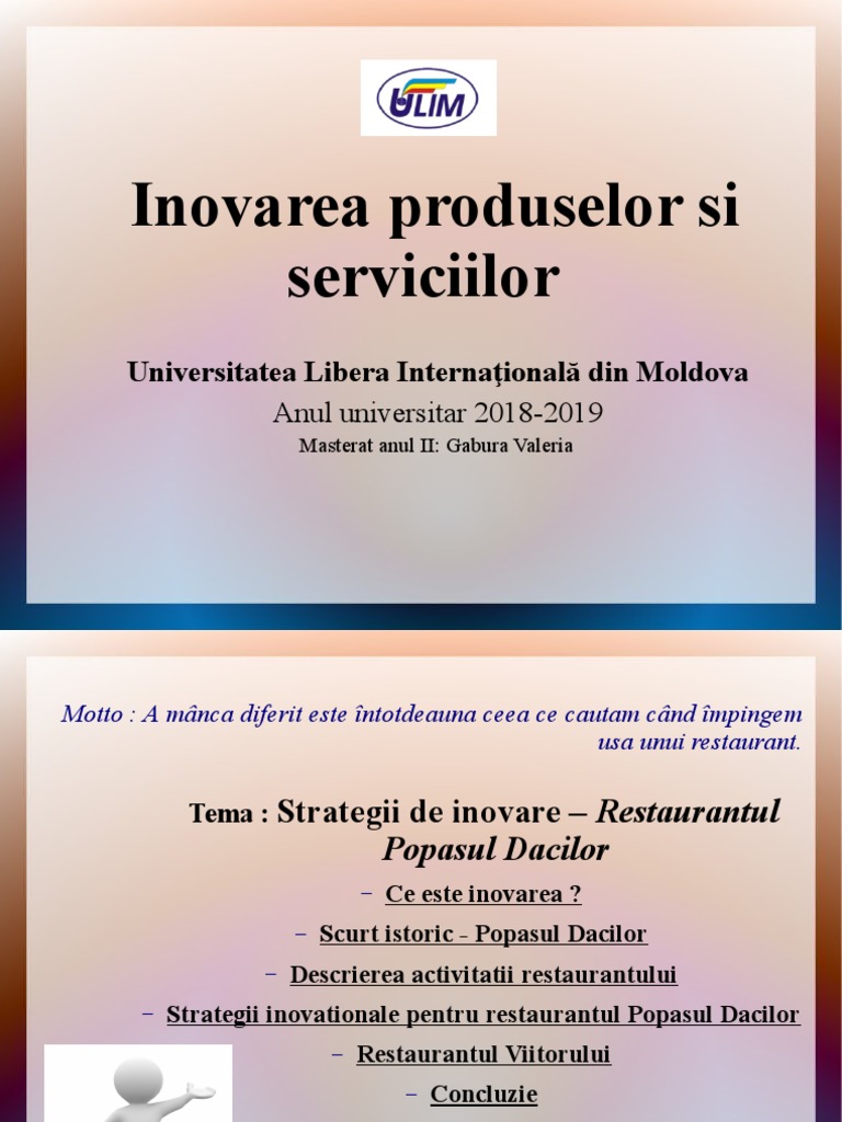 Prezentare Restaurantul Popasul Dacilor | PDF