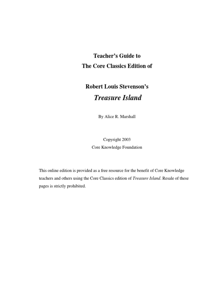 Core Classics Treasure Island Teacher Guide | PDF | Treasure Island ...
