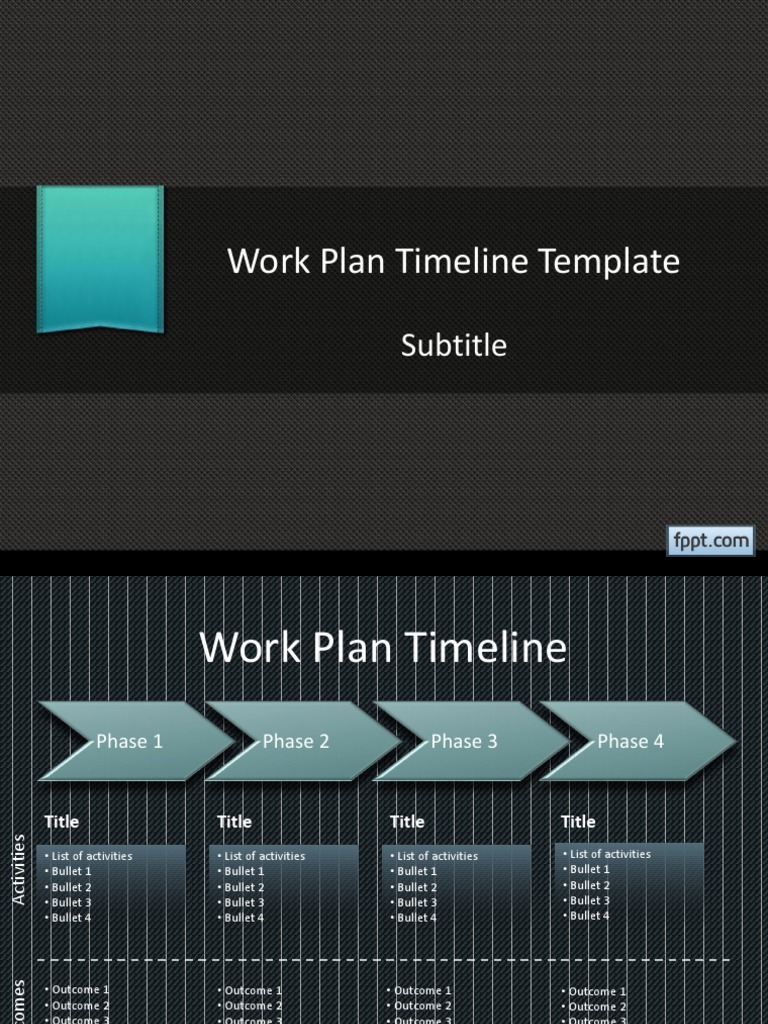 Workplan Timeline Powerpoint Template | PDF