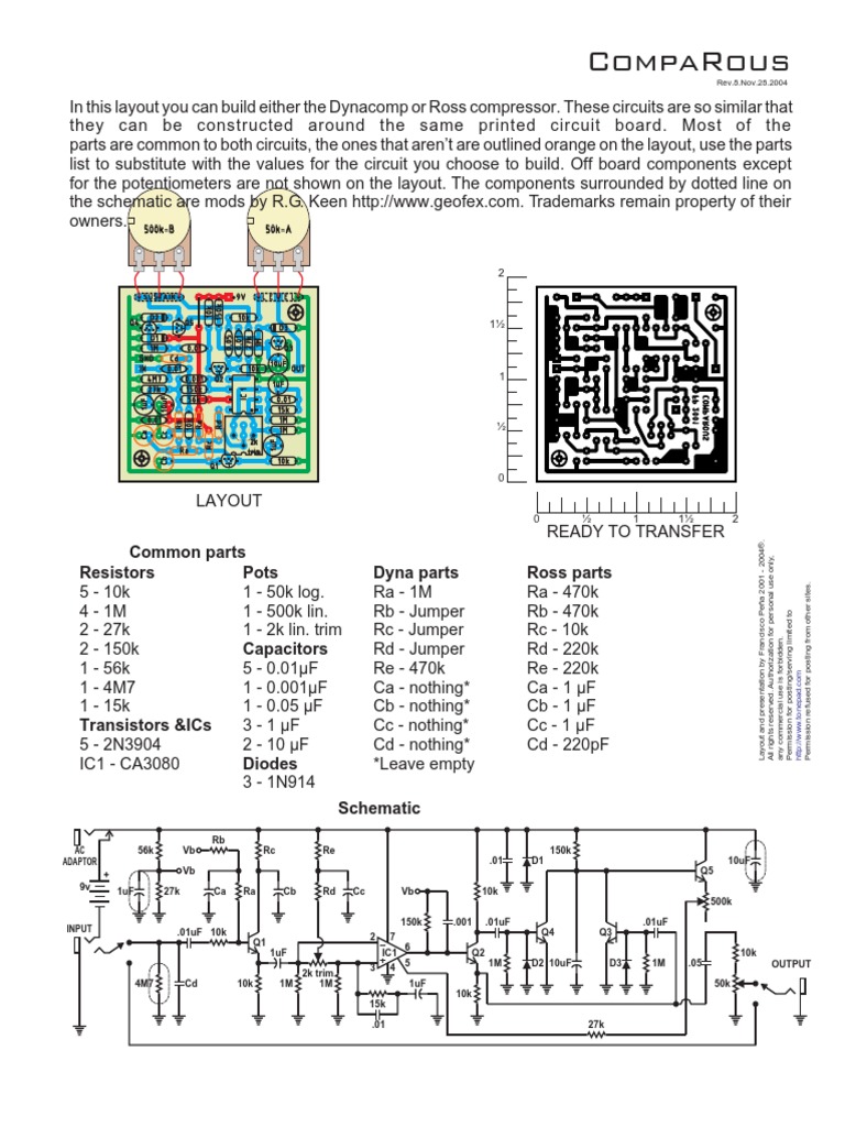 Compressor Guitarra - Dynacomp | PDF | Analog Circuits | Electric Power
