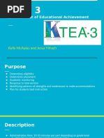 KTEA-3 Template | PDF | Language Arts & Discipline