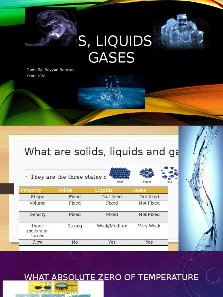 Solids, Liquids and Gases | PDF