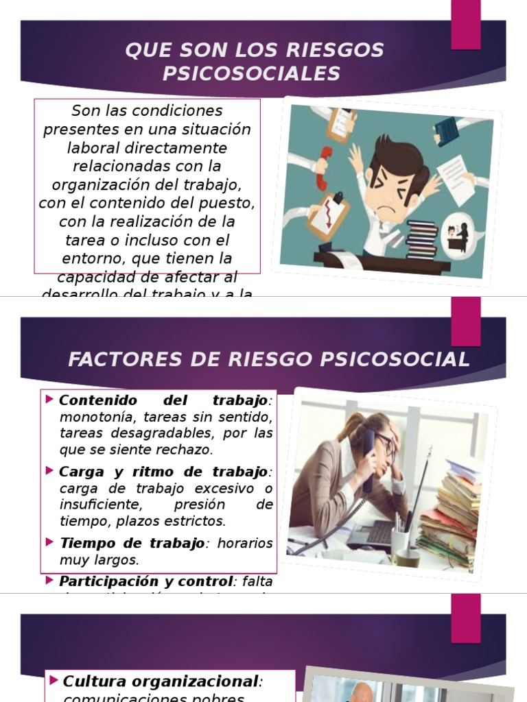 Riesgos Psicosociales en El Entorno Laboral. | PDF | Estrés (biología) | Burnout ocupacional