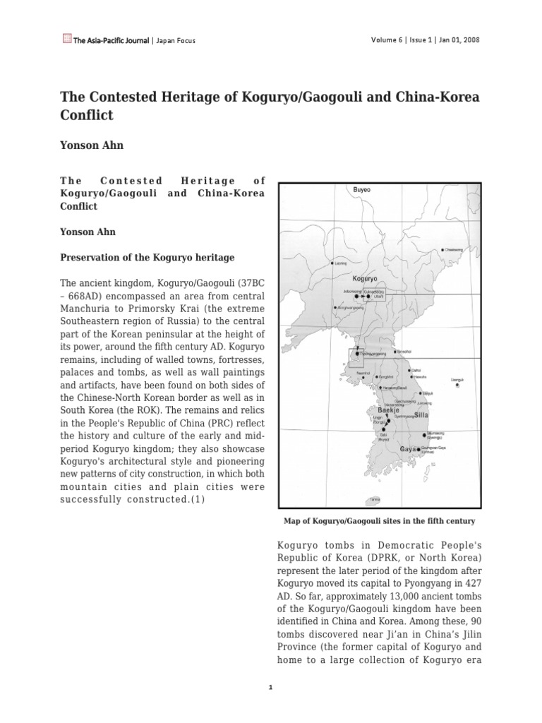 The Contested Heritage of Koguryo Gaogouli and China | PDF | South ...