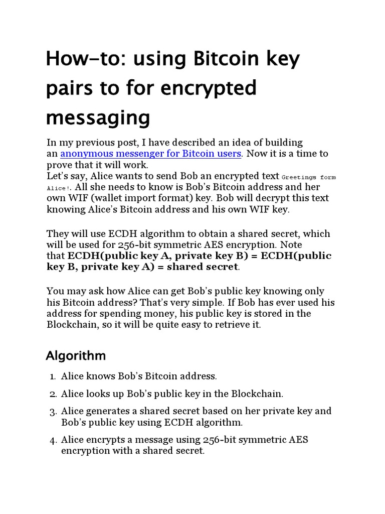 Bitcoin Encryption Decryption DSA | PDF | Public Key Cryptography | Key (Cryptography)