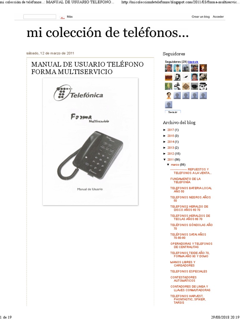 Manual Usuario Teléfono Forma | PDF | Teléfono | Telefonía